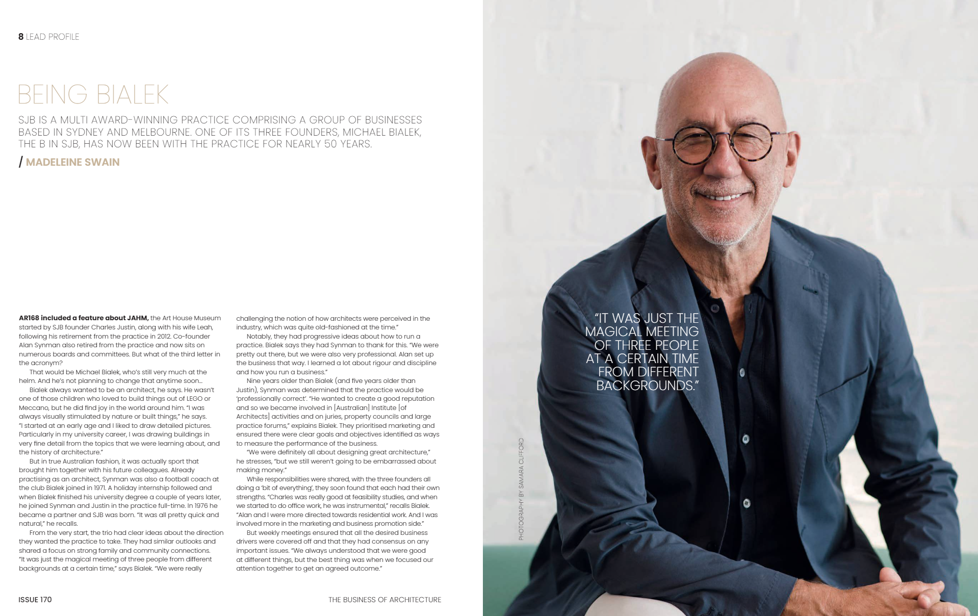 'Being Bialek' in the Architectural Review - SJB